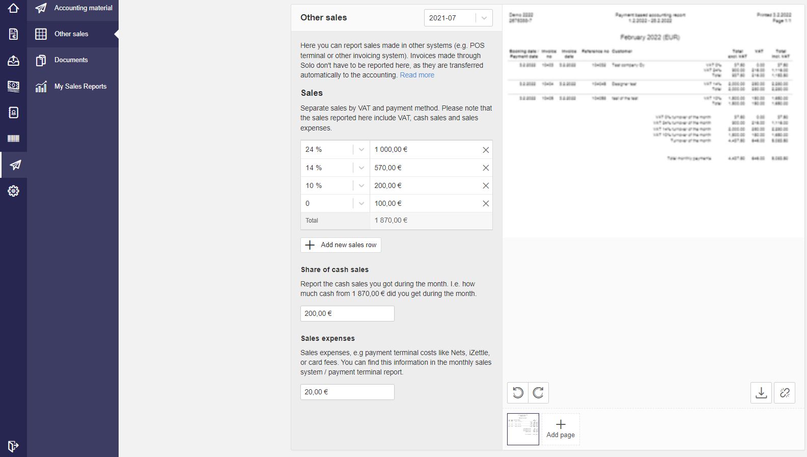 Procountor Solo: accountant's work steps – Procountor