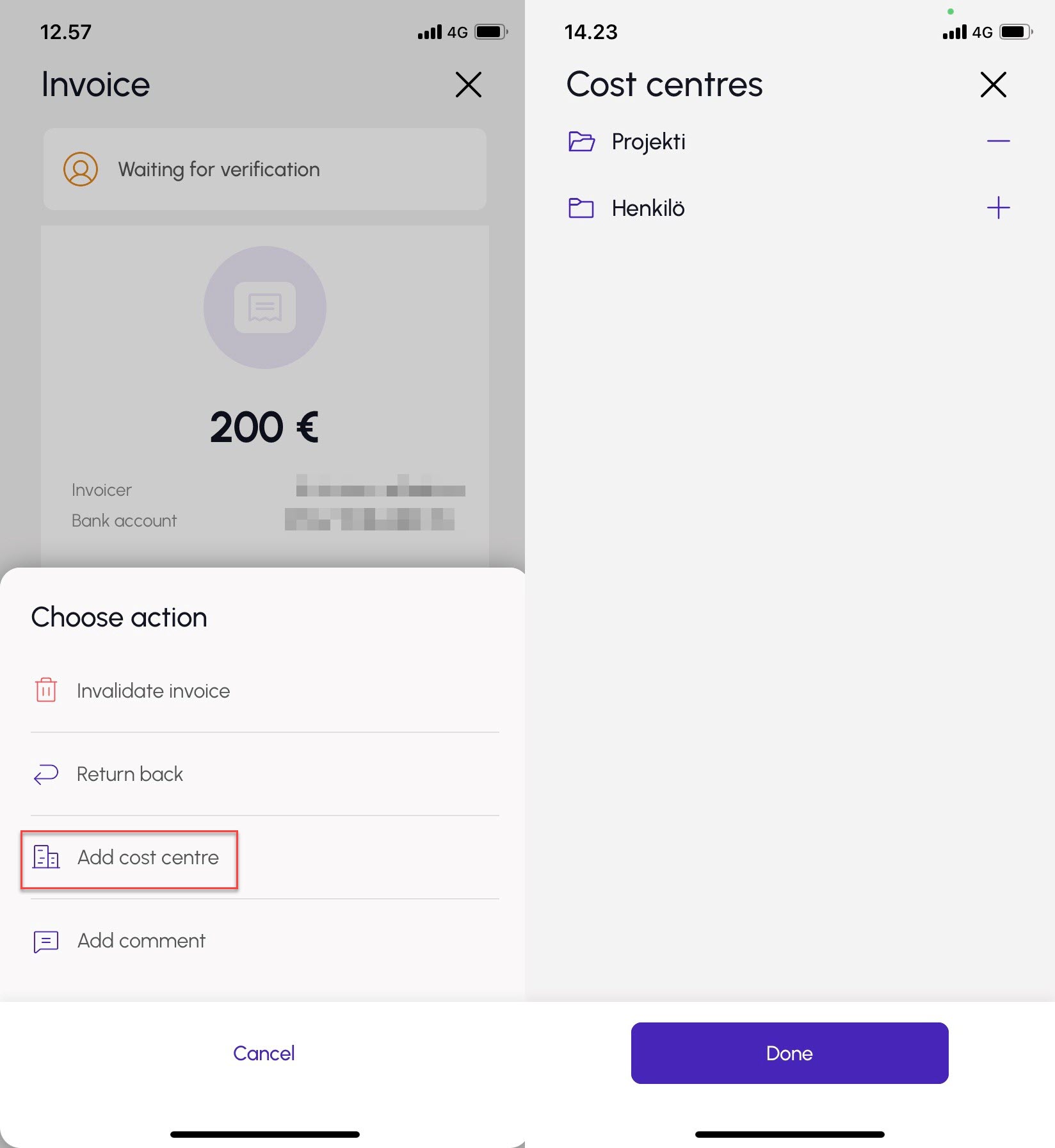 Procountor mobile - features – Procountor