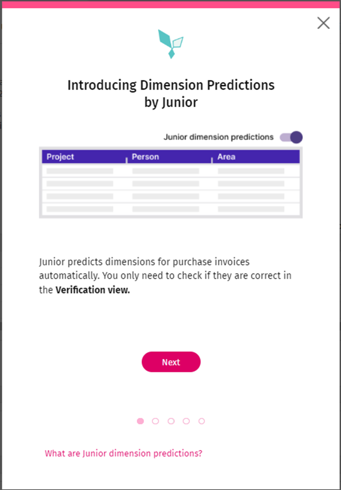 Procountor Junior Dimensioning – Procountor