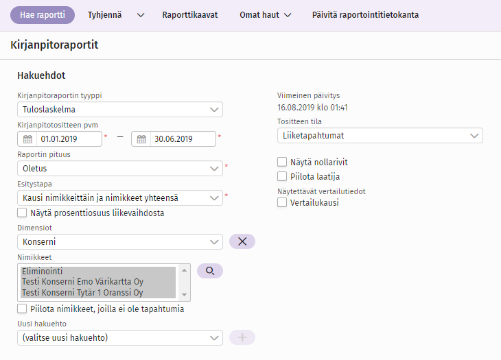Konsernilaskenta – Procountor