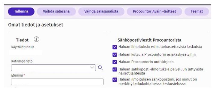 Procountor Avain – Procountor