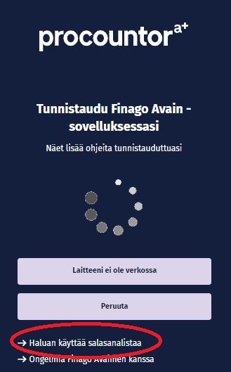 Procountor Avain -erikoistilanteet – Procountor